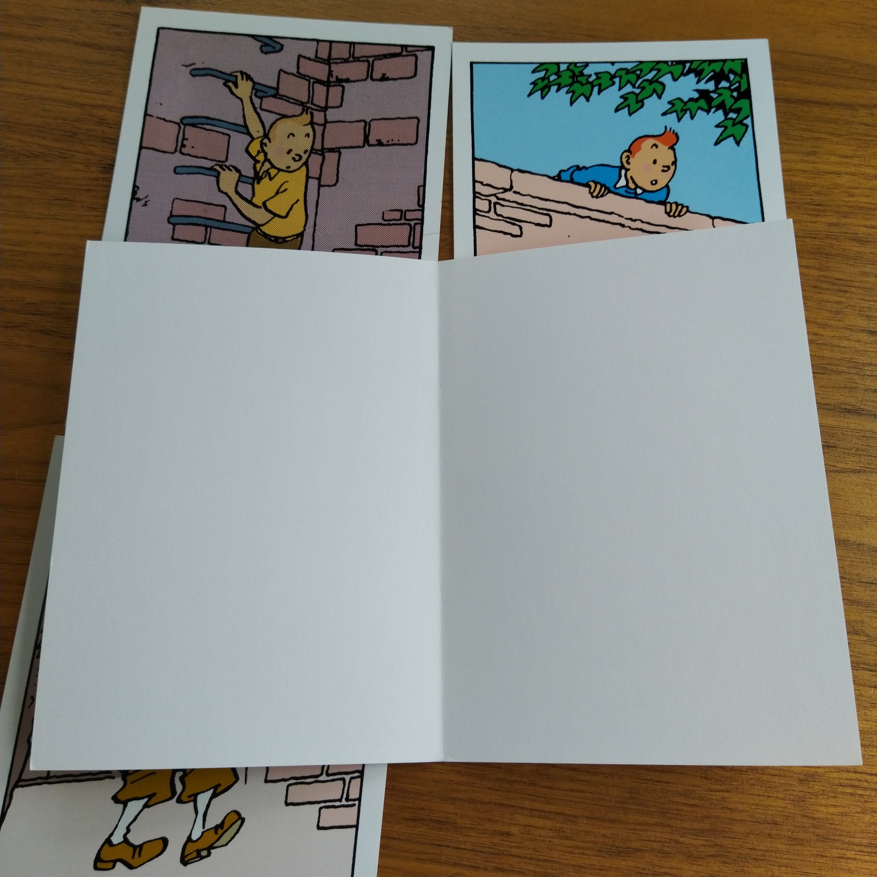 Folded Cards Tintin Illustrations Set of 4 - Etsy