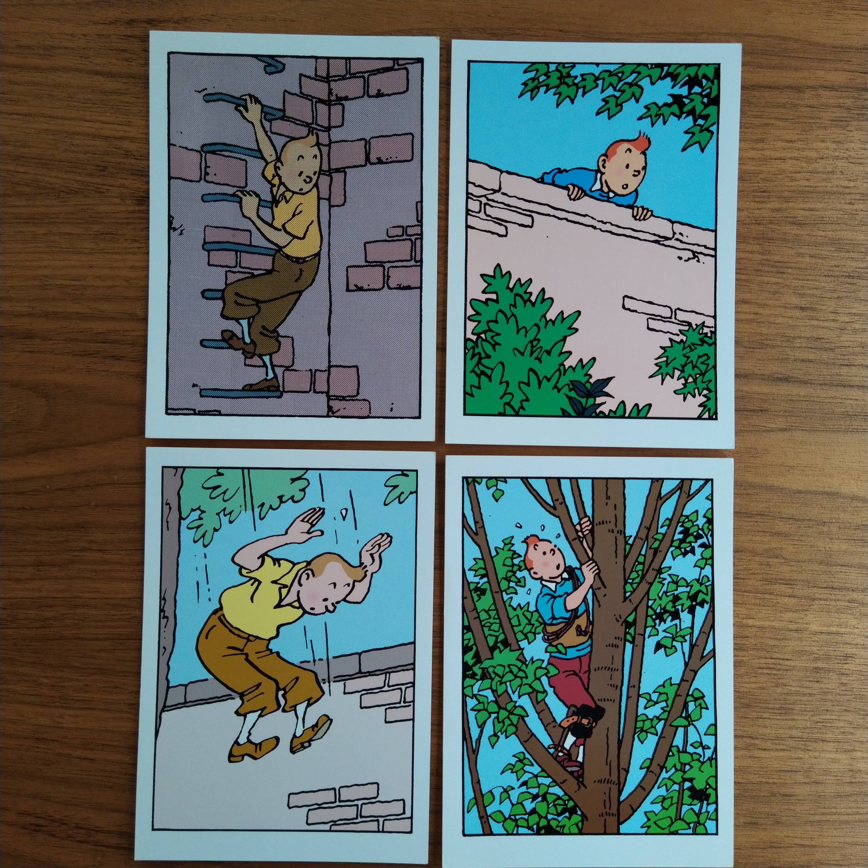 Folded Cards Tintin Illustrations Set of 4 - Etsy