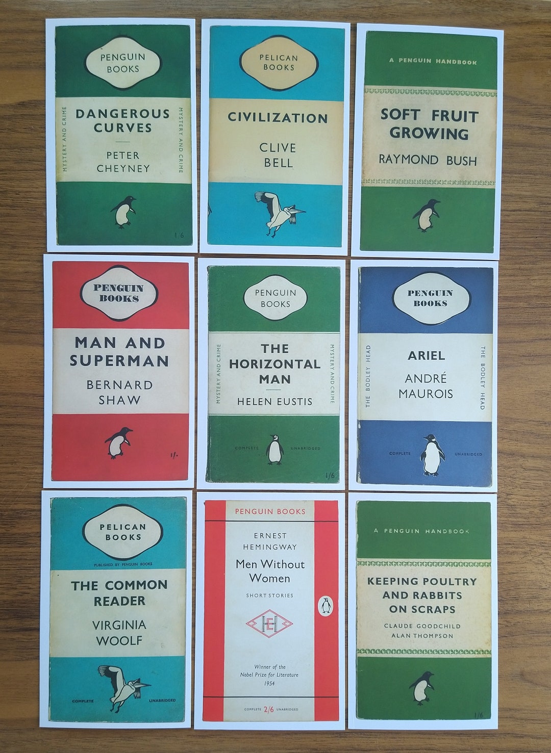 Book Cover Postcards Set - Etsy
