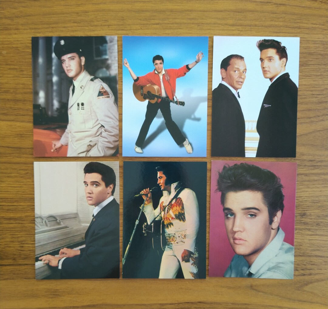 Set Of 6 Elvis Presley Postcards Etsy