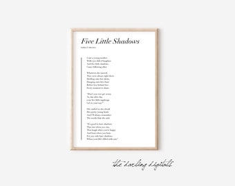 Two Little Shadows A Poem About Motherhood Printable - Etsy