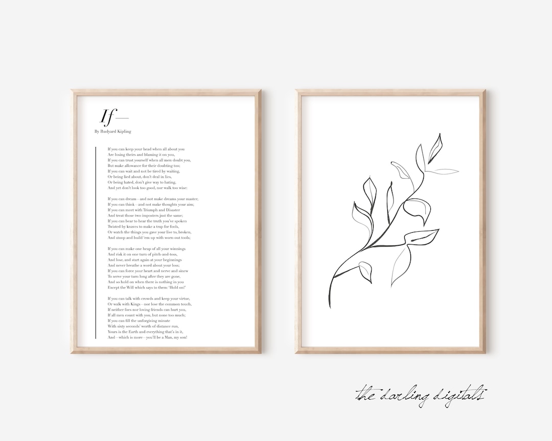 If Poem + Line Drawing - Etsy