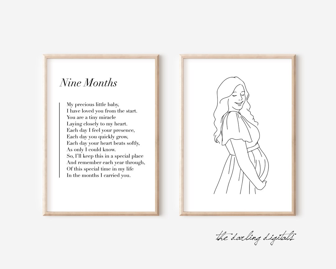 Nine Months Poem + Art - Etsy