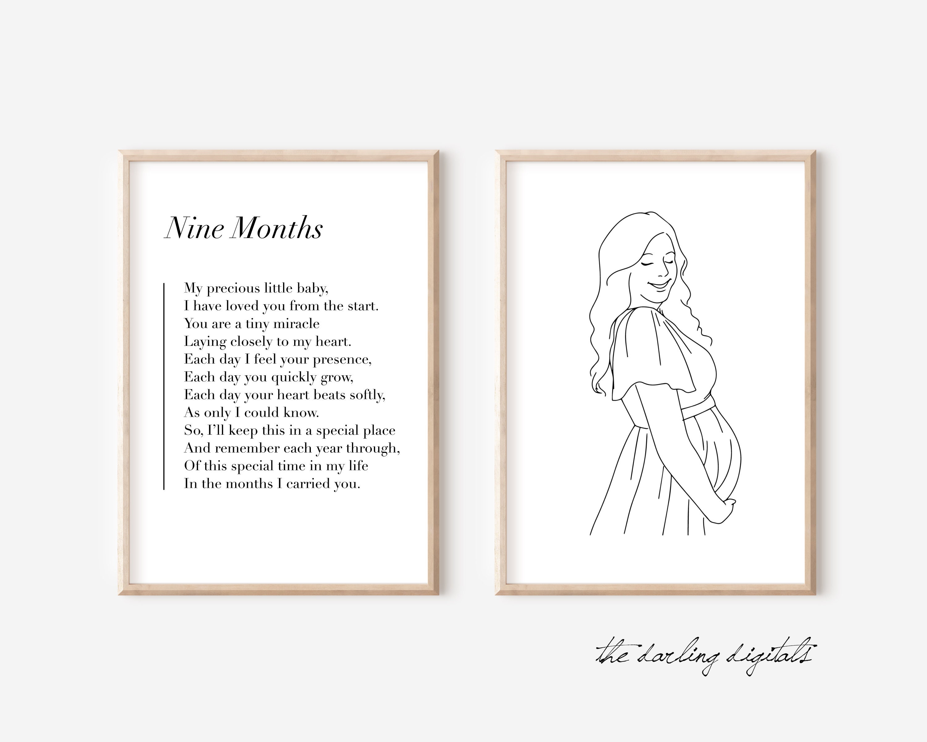 Nine Months Poem + Art - Etsy