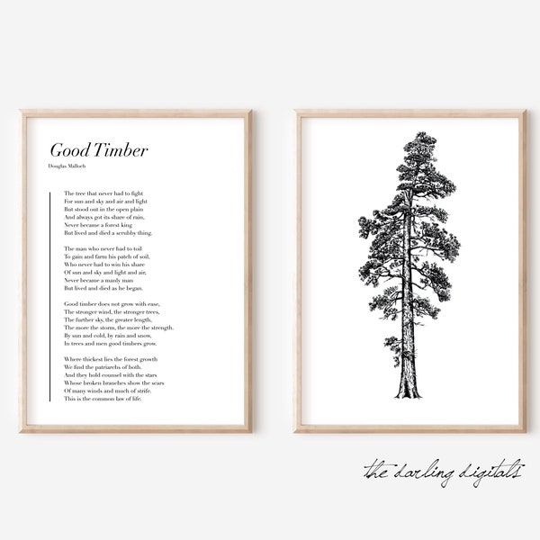 Good Timber Poem - Etsy