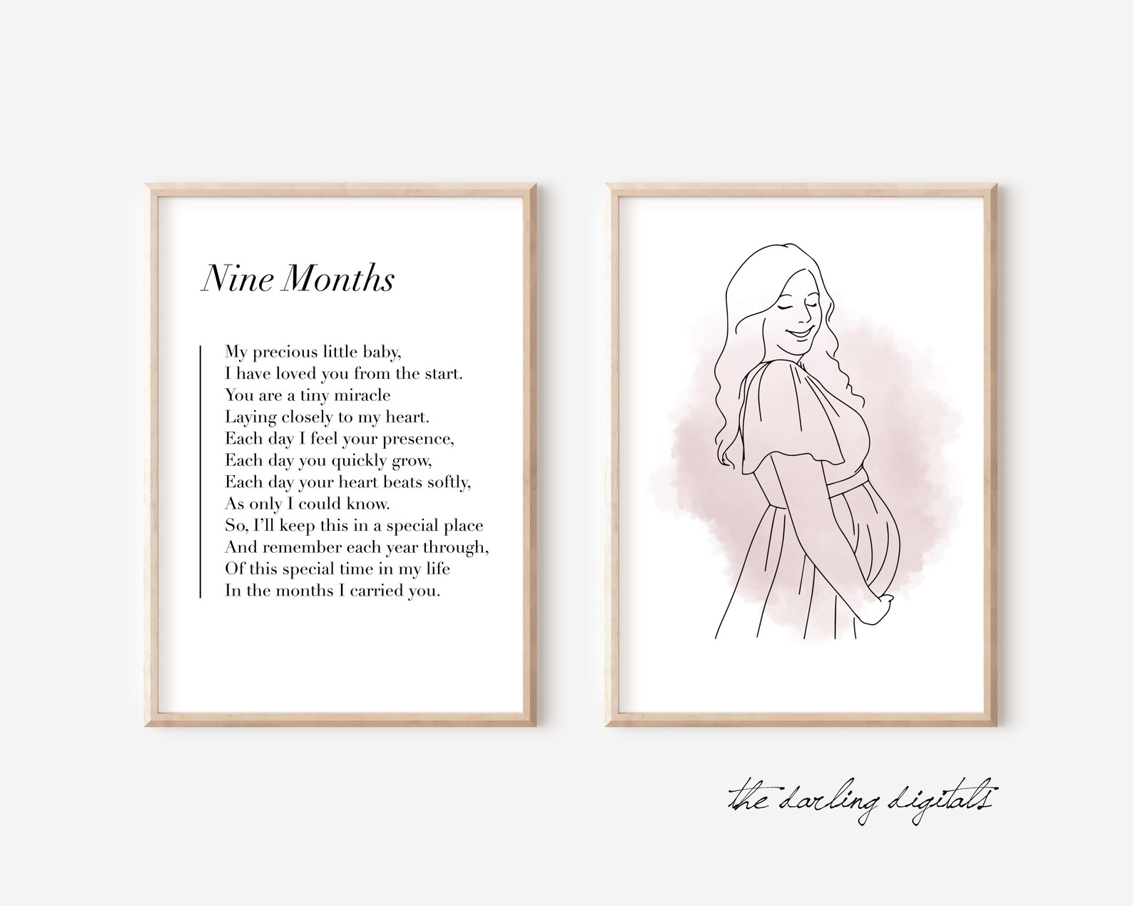 Nine Months Poem + Art - Etsy