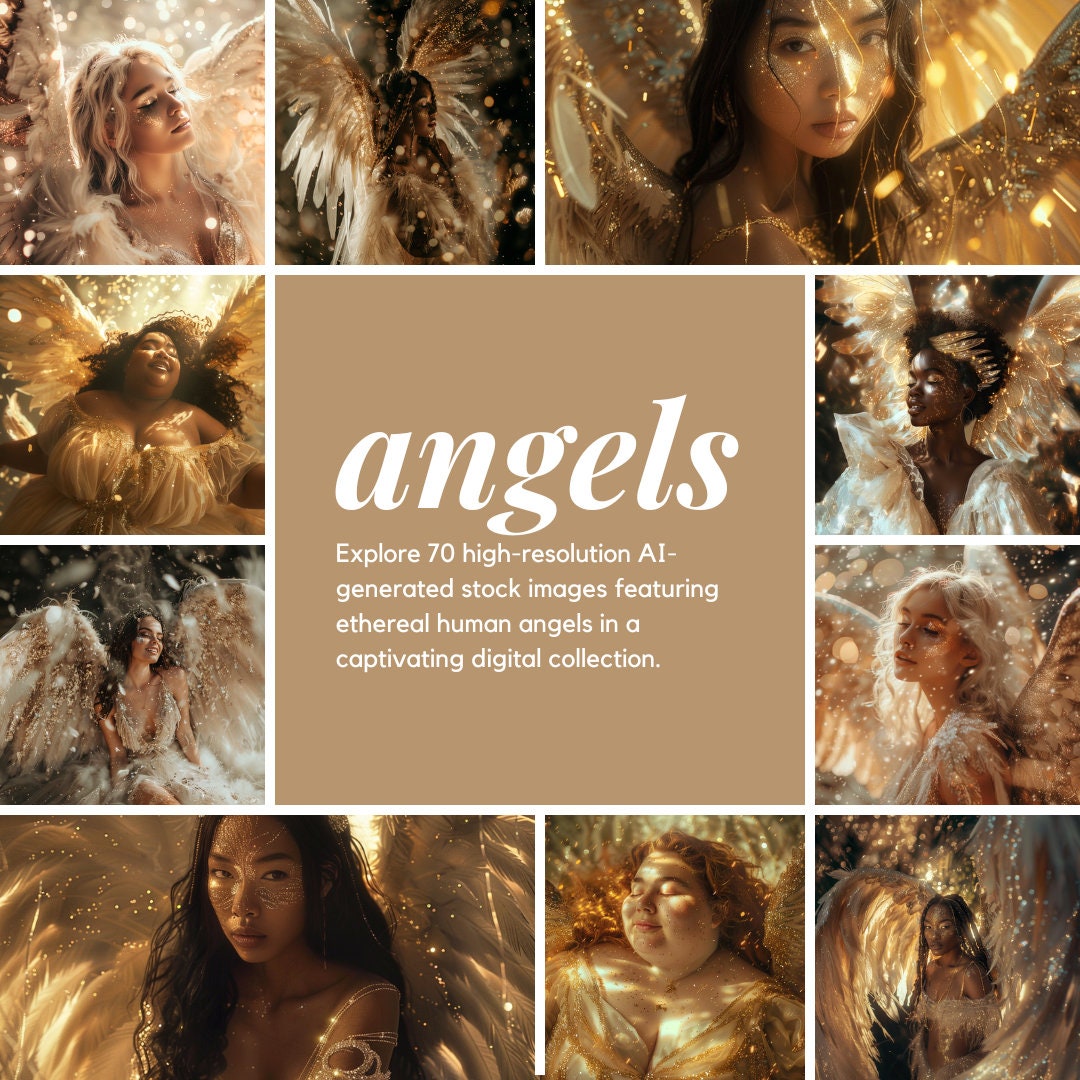 Angels - AI Stock Photos, Ethereal Angel Digital Image Collection, 70 ...