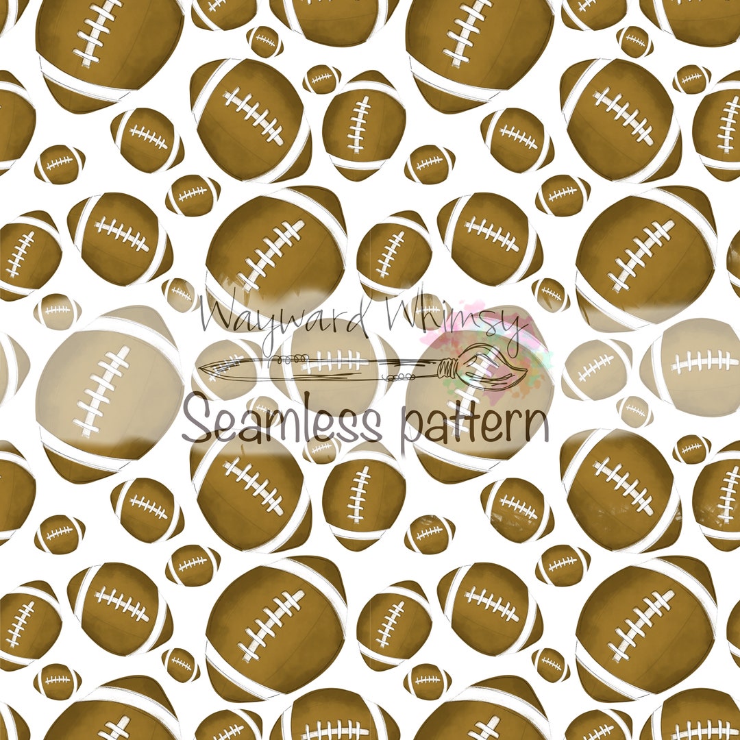 No Background Color Football Seamless Pattern Png File- Digital ...