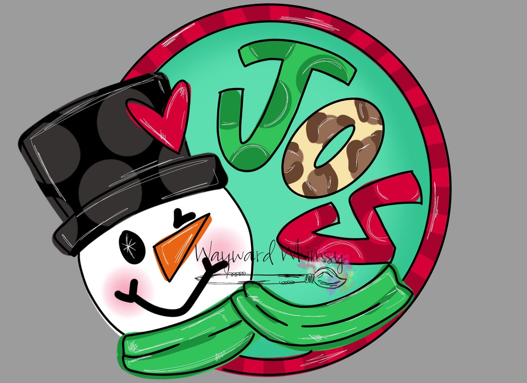 JOY Snowman- Png File- Digital Download- Sublimation File- Digital ...