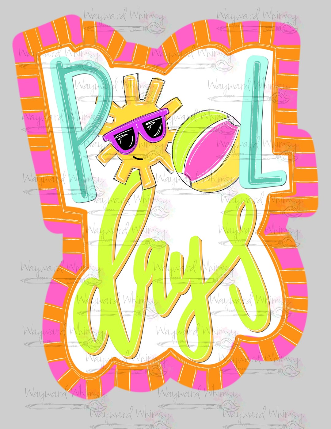 Pool Days- Png File- Digital Download- Sublimation File- Digital ...