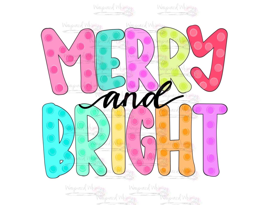 Holly Jolly Christmas Words- Png File- Digital Download- Sublimation ...