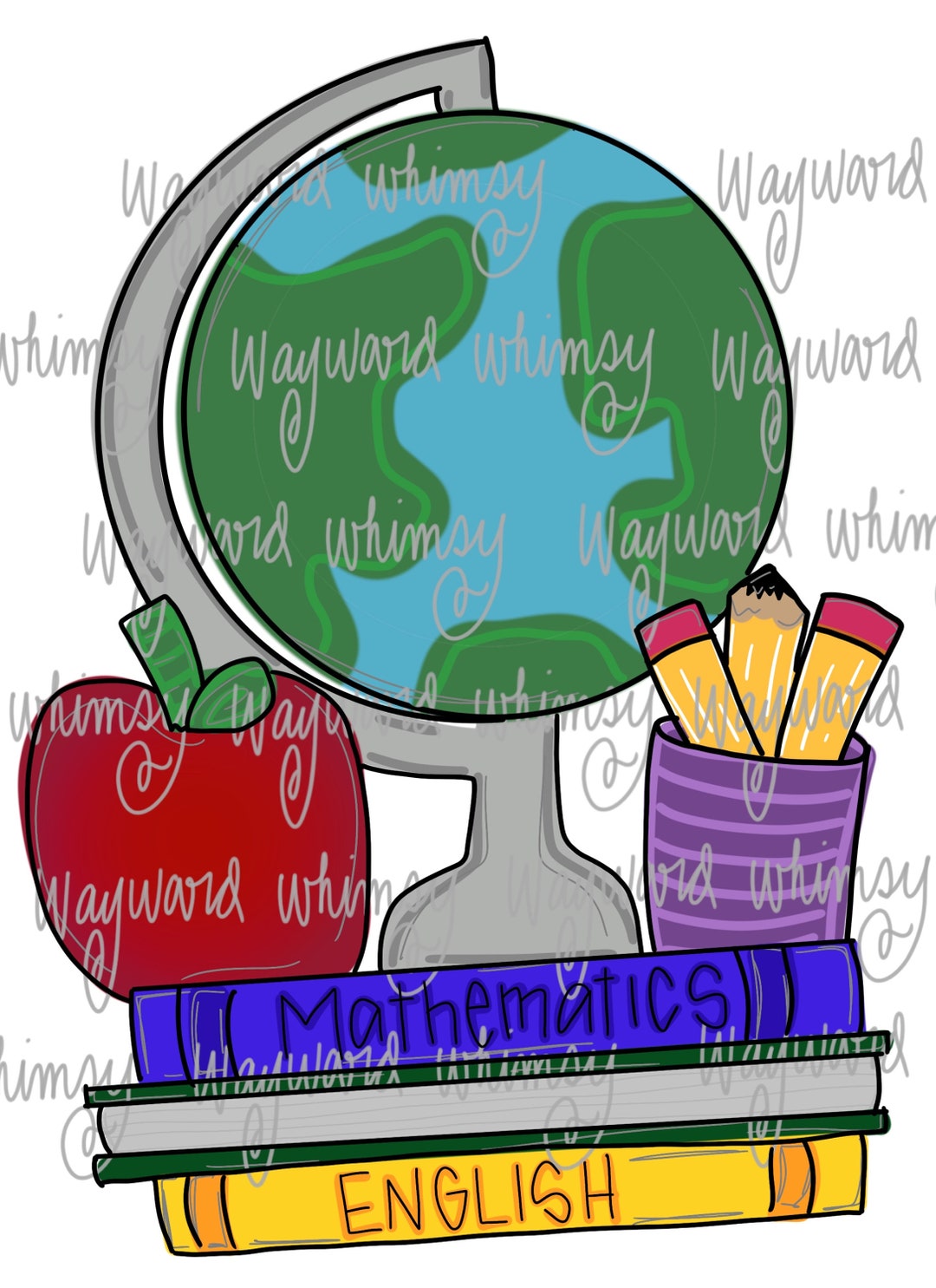 School Teacher Classroom Globe - Png File- Digital Download ...