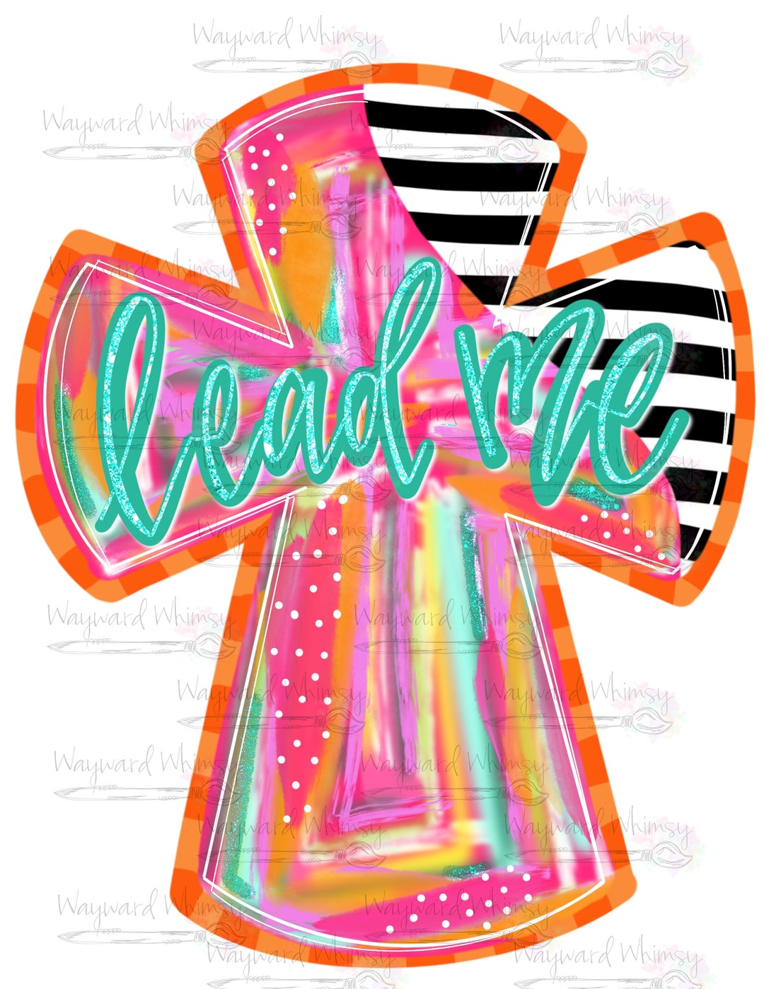 Lead Me Abstract Cross Design - Png File- Digital Download- Sublimation ...