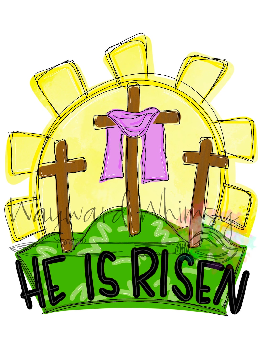 He is Risen Easter Crosses- Resurrection- Christian - Digital Download ...
