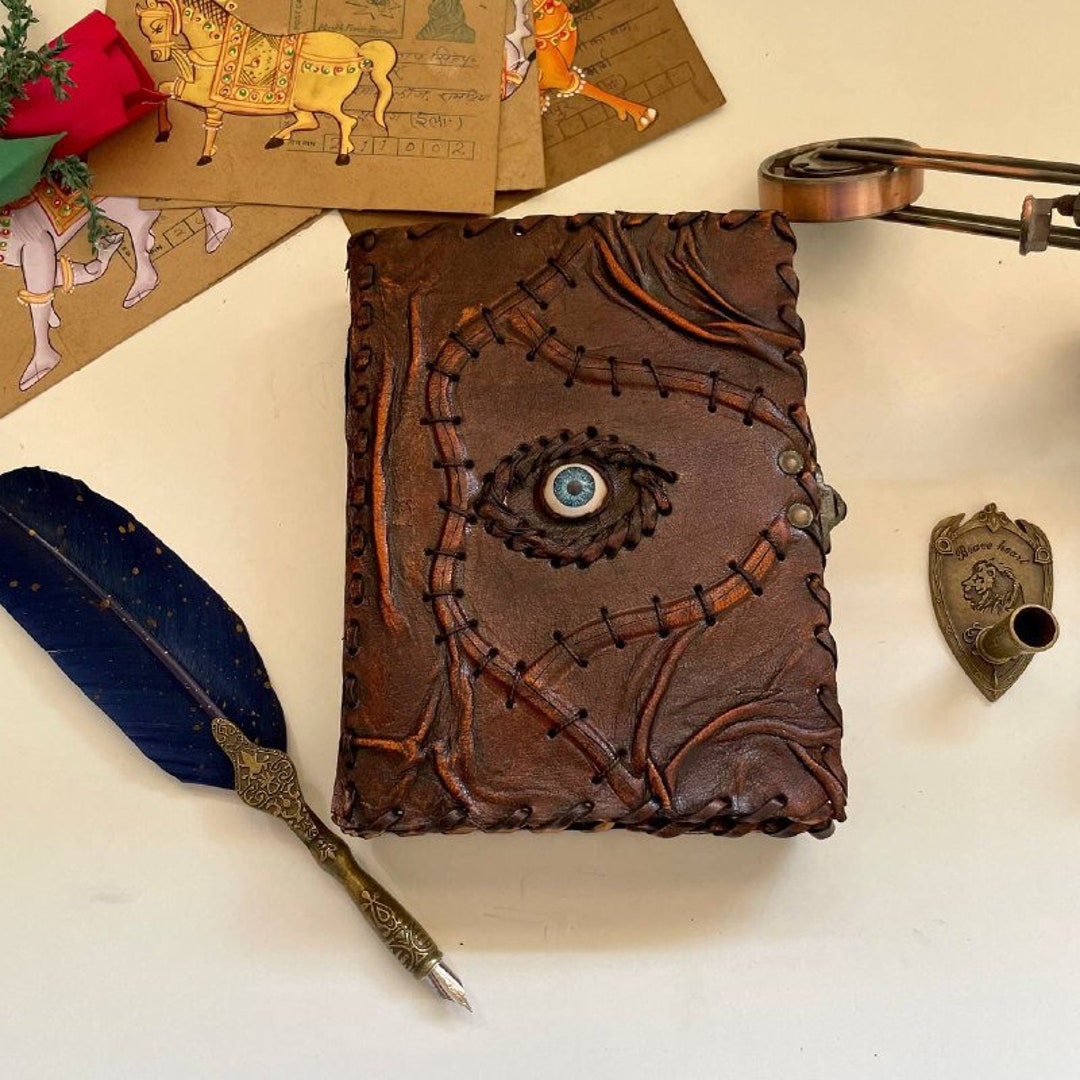 Hocus Pocus Vintage Leather Journal With Devil Eye Book of - Etsy