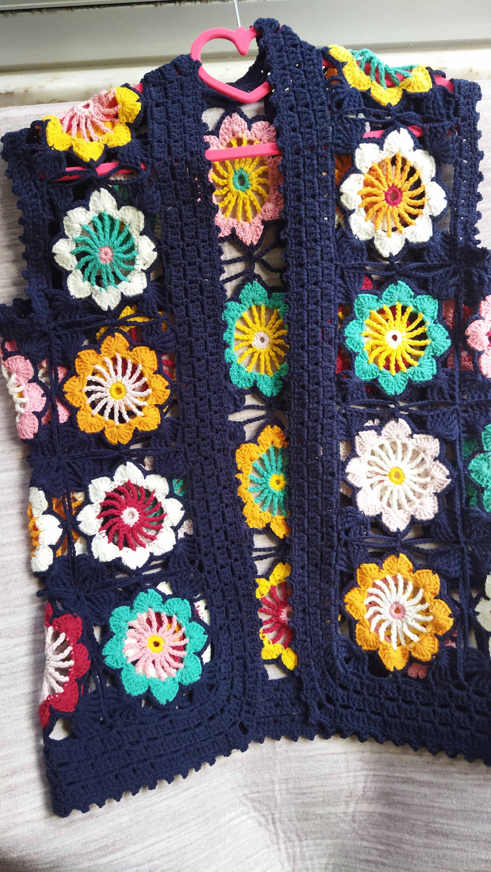 Crochet Vest Summer Motif Vest Crochet Granny Vest Summer | Etsy