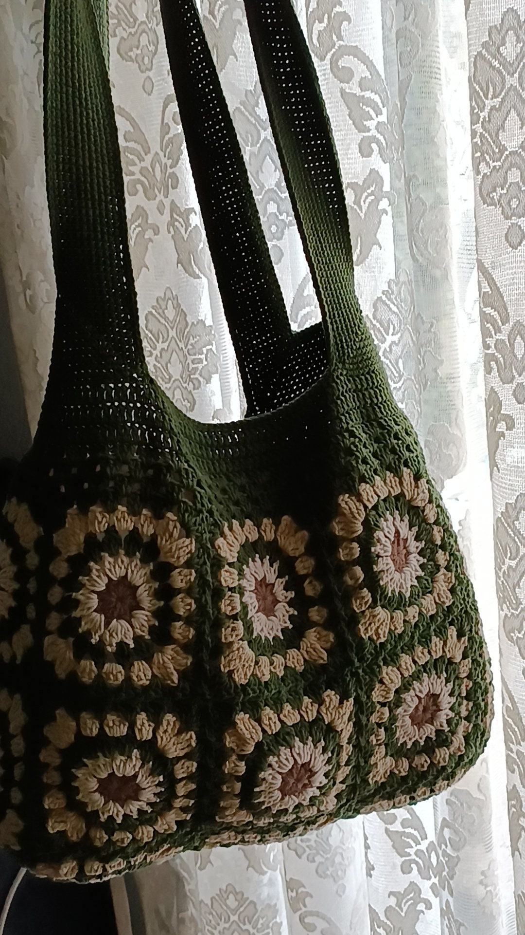 Crochet Granny Square Shoulder Bag ,knitted Sleeve Bag Summer Cloth ...