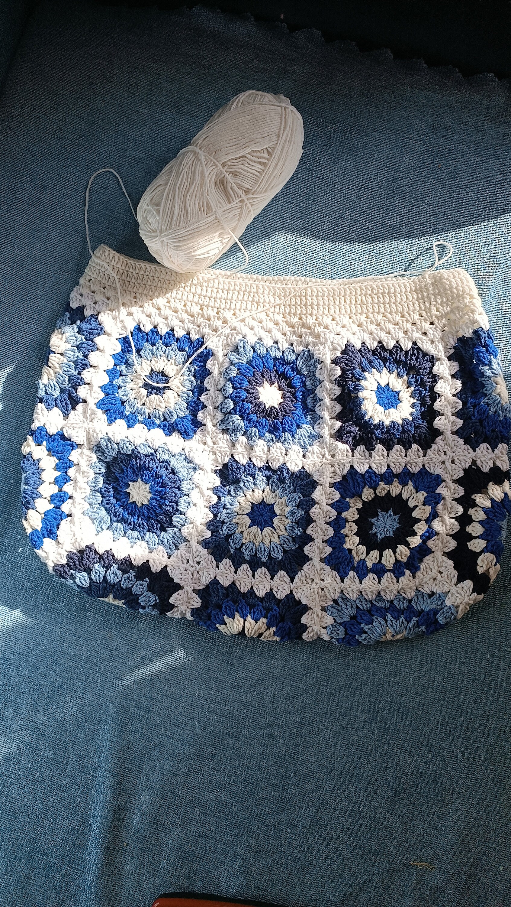 Crochet Granny Square Shoulder Bag ,knitted Sleeve Bag Summer Cloth ...