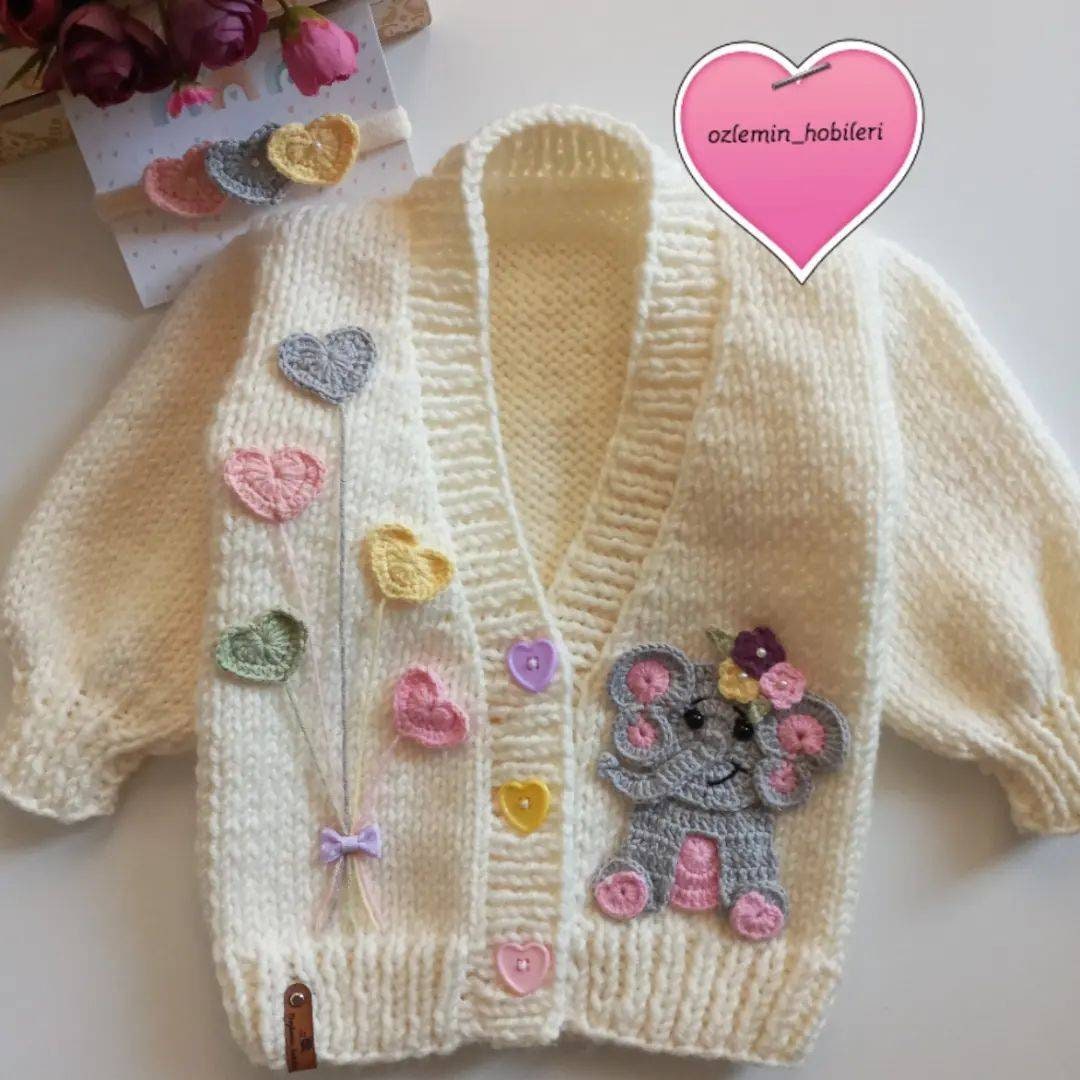 Knit Child Girl Cardigan Sweater, Cottonhandmade Kids Clothes, Child ...