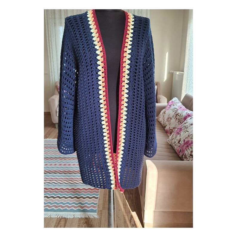 Willa Cardigan Pattern, Crochet Cardigan Pattern, Retro Cardigan ...