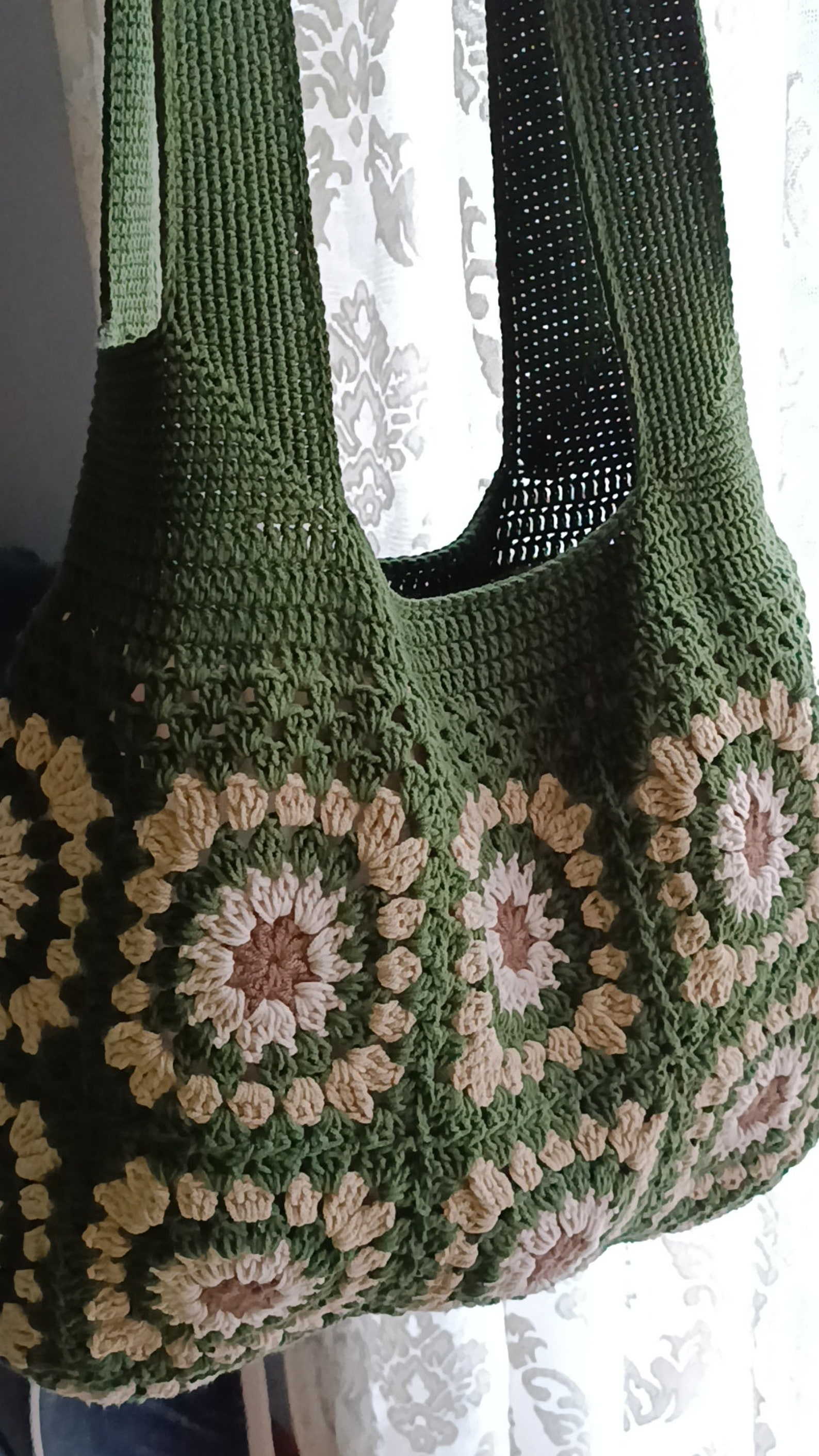 Crochet Granny Square Shoulder Bag ,knitted Sleeve Bag Summer Cloth ...