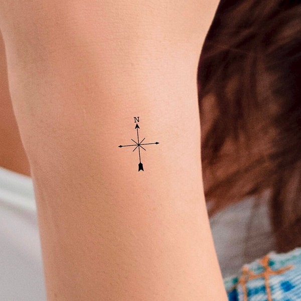 Temporary Compass Tattoo - Etsy
