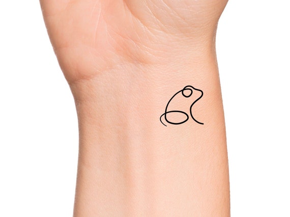 Frog Line Temporary Tattoo - Etsy