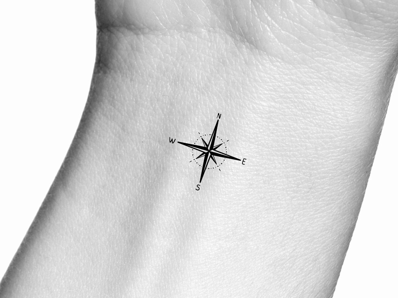Small Compass Temporary Tattoo - Etsy