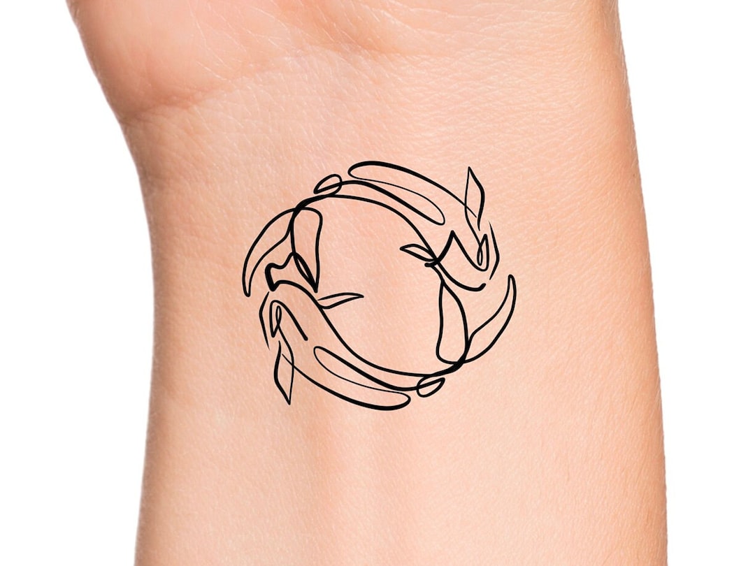 Koi Fish Temporary Tattoo - Etsy