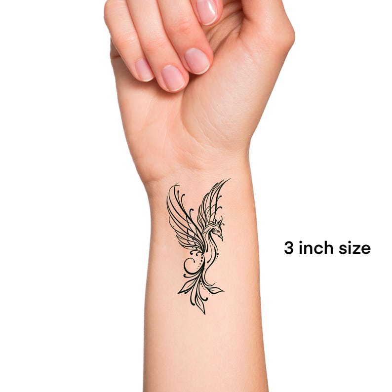 Phoenix Temporary Tattoo Still I Rise Phoenix - Etsy