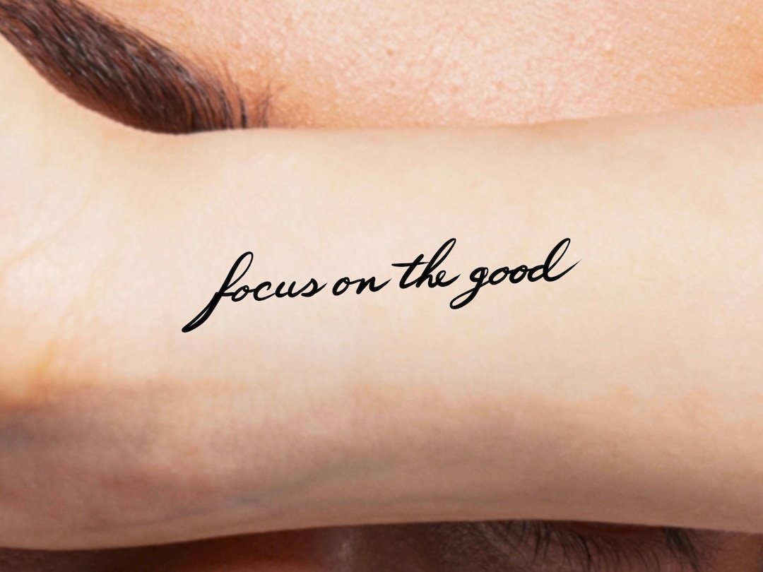 Focus on the Good Temporary Tattoo - Etsy