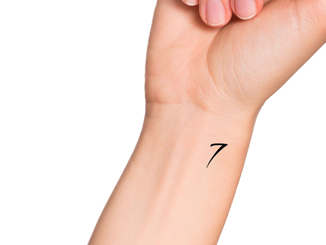 Number 7 Seven Temporary Tattoo - Etsy