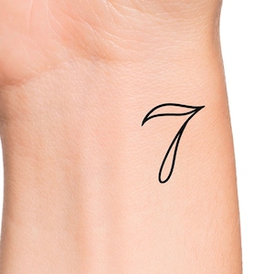 Seven Temporary Tattoo / 7 Tattoo - Etsy