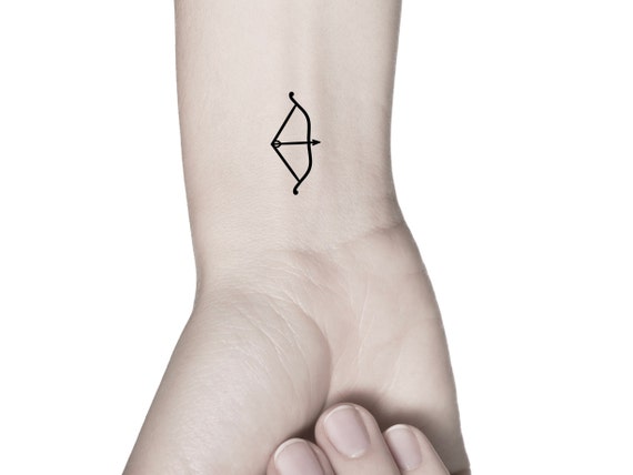 Bow and Arrow Temporary Tattoo - Etsy