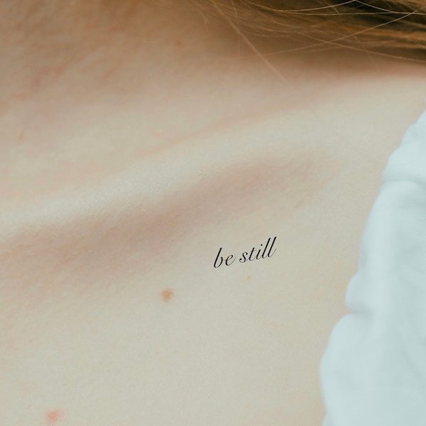 Be Still Tattoo - Etsy