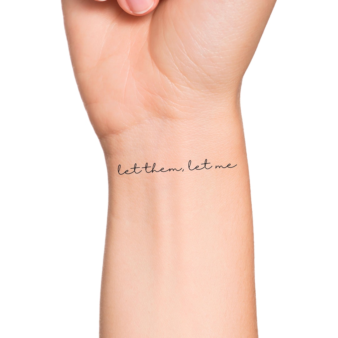 Tiny Let Them, Let Me Temporary Tattoo - Etsy
