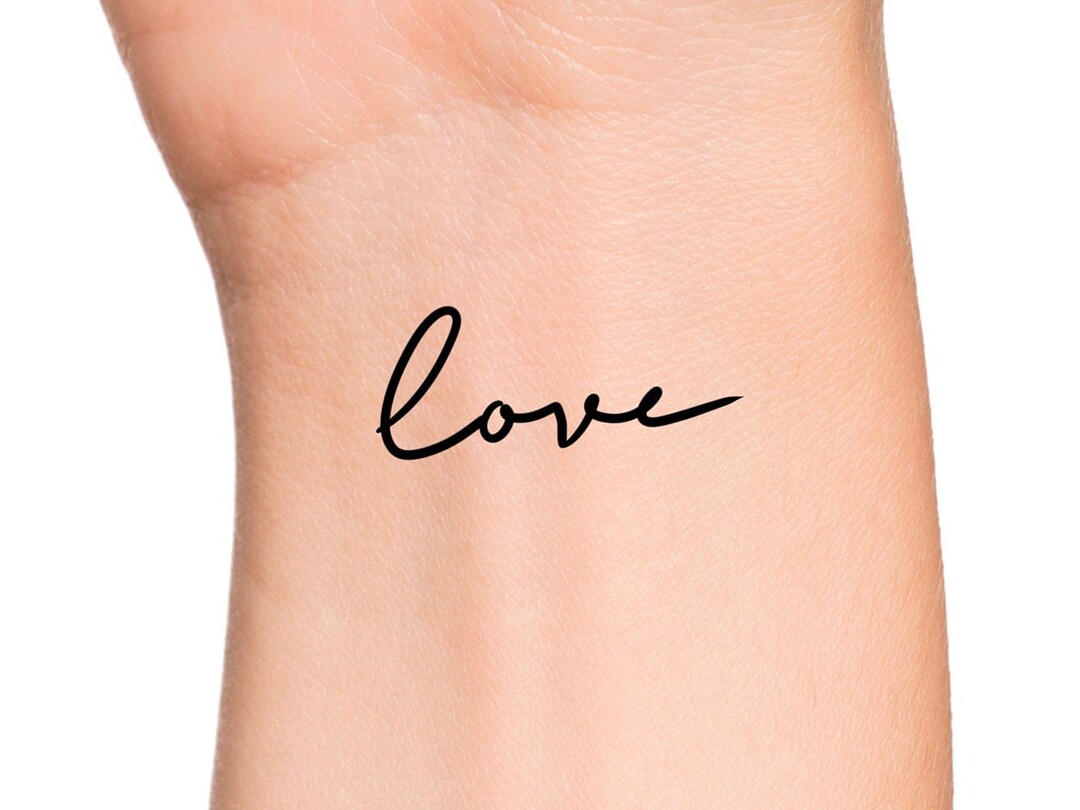 Love Temporary Tattoo - Etsy
