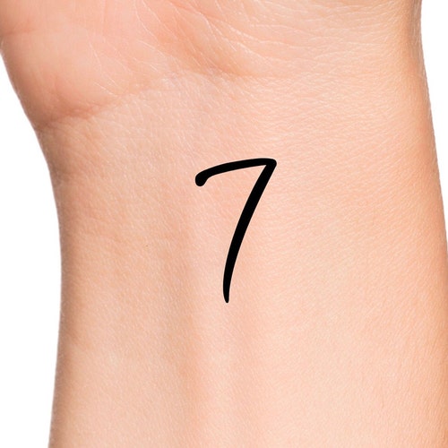 Number 7 Seven Temporary Tattoo / 7 Tattoo / Bts Tattoo - Etsy