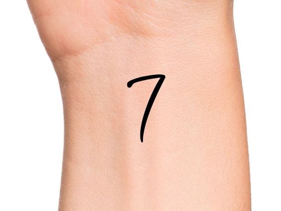 Seven Temporary Tattoo / 7 Tattoo - Etsy