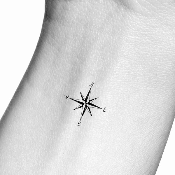 Temporary Compass Tattoo - Etsy