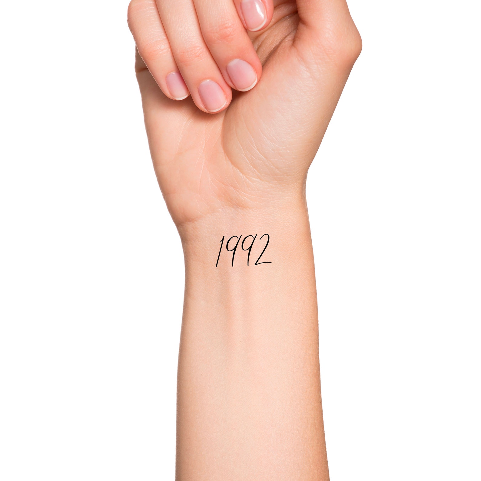 1992 Year Temporary Tattoo Numbers Tattoo Birth Year Tattoo - Etsy