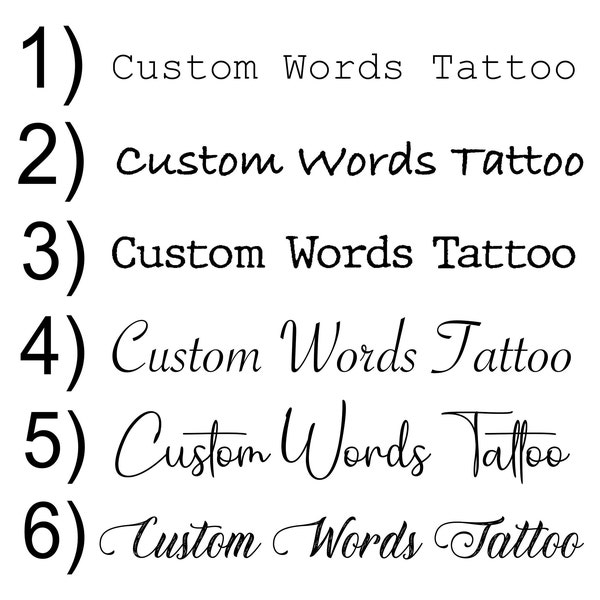 Custom Fake Tattoo - Etsy
