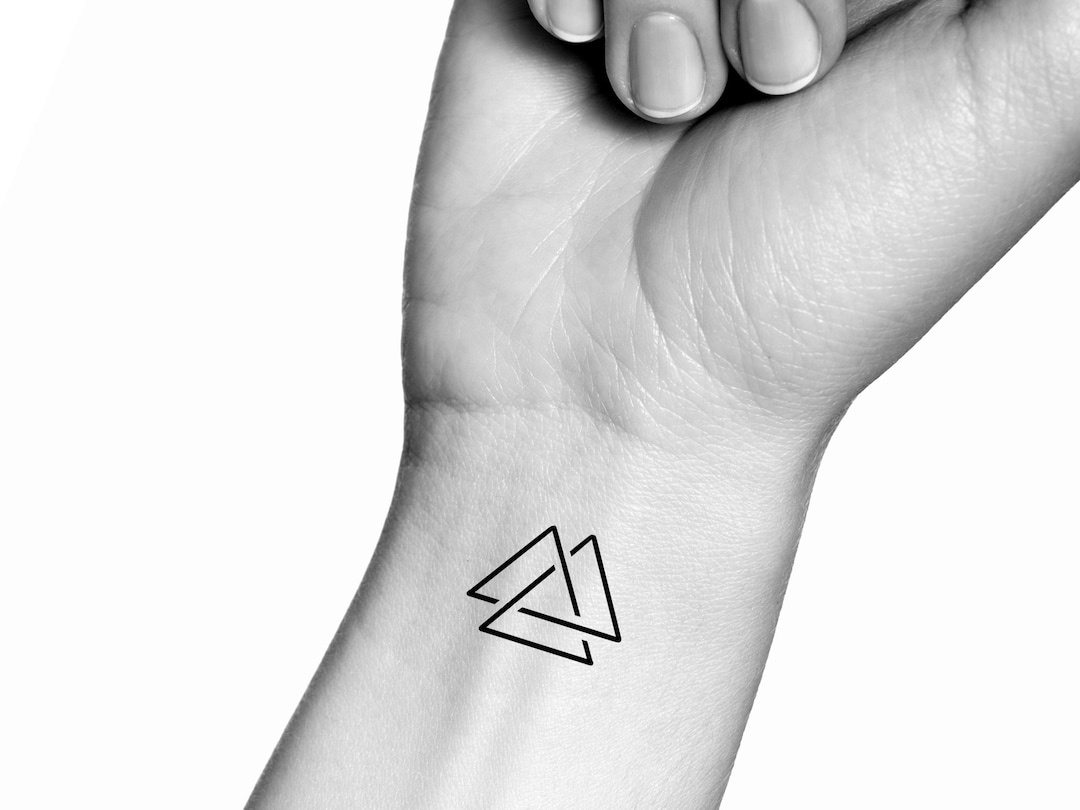 3 Triangles Temporary Tattoo - Etsy