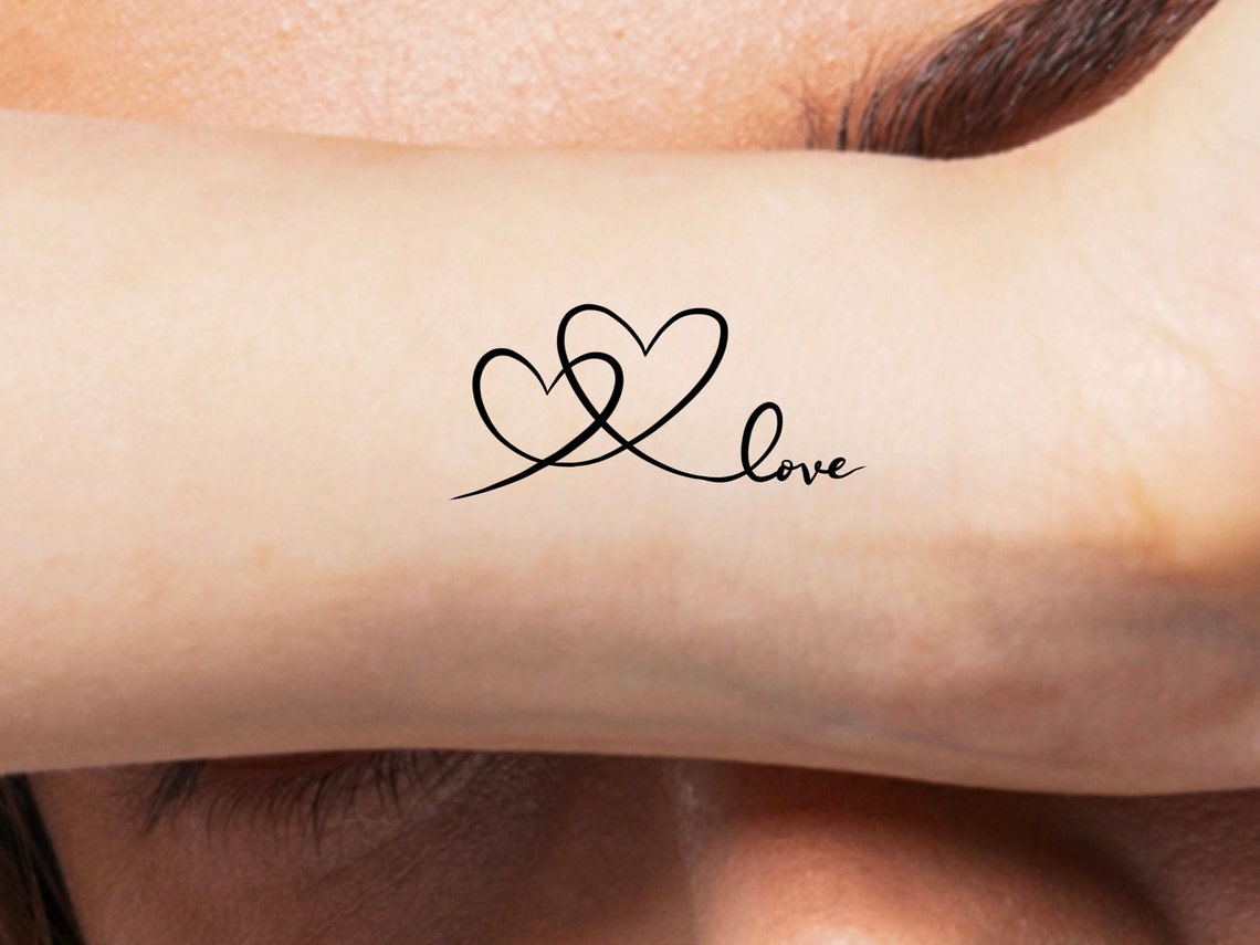 Connecting Hearts Love Temporary Tattoo - Etsy Australia