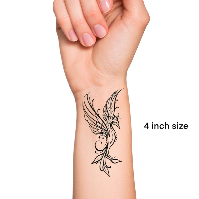 Phoenix Temporary Tattoo Still I Rise Phoenix - Etsy