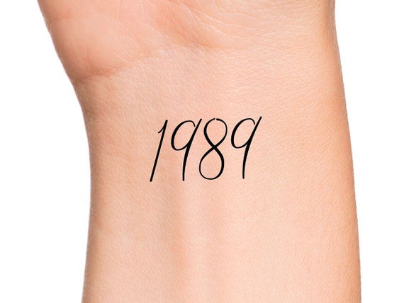 1989 Year Temporary Tattoo Birth Year Number Tattoo - Etsy