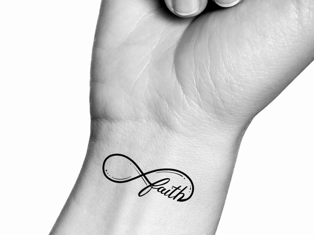 Faith Infinity Temporary Tattoo - Etsy
