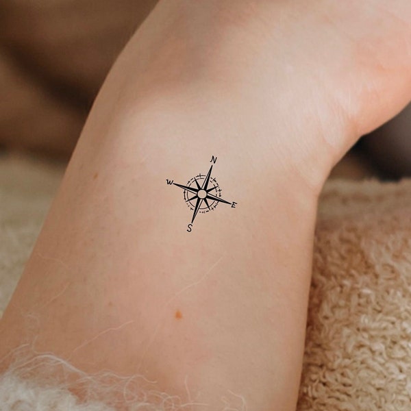 Temporary Compass Tattoo - Etsy