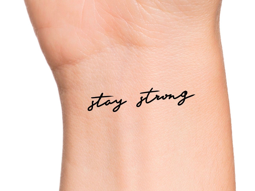 Stay Strong Temporary Tattoo - Etsy