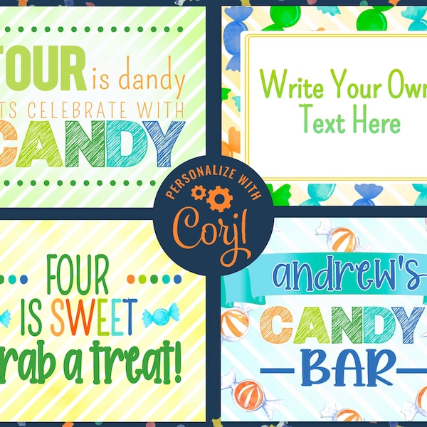 Candyland Printable Signs - Etsy